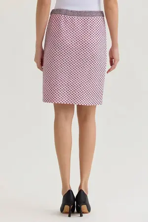 Ming Wang Shell Stitch Knit Straight Skirt