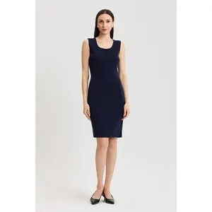 Ming Wang Sleeveless Sheath Knit Dress