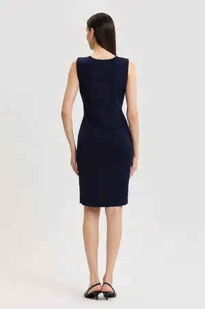 Ming Wang Sleeveless Sheath Knit Dress