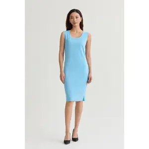 Ming Wang Sleeveless Sheath Knit Dress - Serene