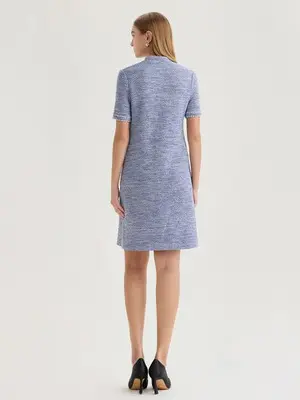 Misook Melange Tweed Knit Shift Dress