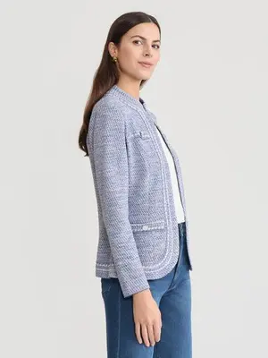 Misook Melange Tweed Knit Jacket