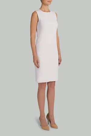 Ming Wang Sleeveless Crew Neck Knit Dress With Slits