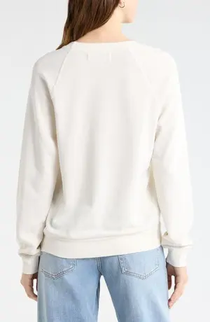 THE STANDARD STITCH Organic Cotton Raglan Sweatshirt - Ivory