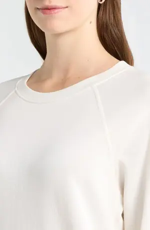 THE STANDARD STITCH Organic Cotton Raglan Sweatshirt - Ivory