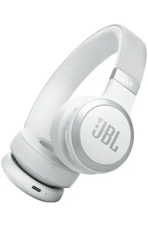 JBL Live 670nc Wireless On-ear Headphones With True Adaptive Noise Cancelling - White