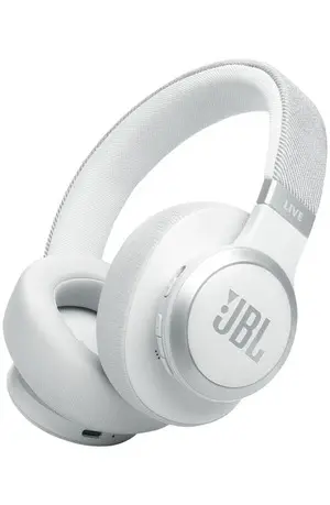 JBL Live 770nc Wireless Over-ear Headphones With True Adaptive Noise Cancelling - White