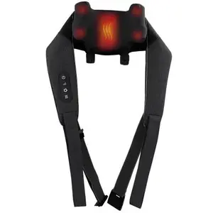 MIKO Wave Neck & Back Massager Heated And Hands Free Motion - Black