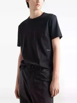 Prada Logo-embroidered Short-sleeve T-shirt