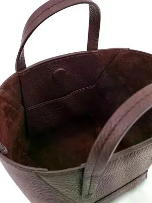 Brunello Cucinelli Textured Top Handle Shoulder Bag - Brown