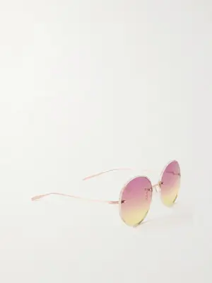 Barton Perreira Rigby Round-frame Sunglasses - Pink