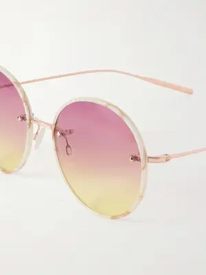 Barton Perreira Rigby Round-frame Sunglasses - Pink