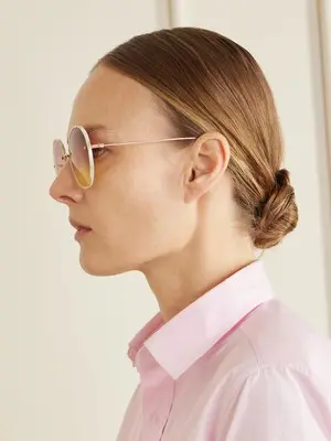 Barton Perreira Rigby Round-frame Sunglasses - Pink