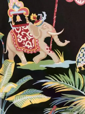 Red Valentino Jungle-print Tie-fastened Swimsuit