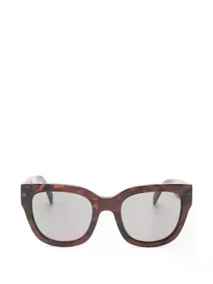 Prada Patterned Square Frame Sunglasses - Brown