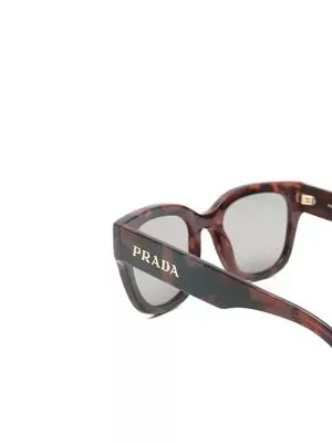 Prada Patterned Square Frame Sunglasses
