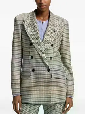 Hugo Micro Houndstooth Double-breasted Blazer