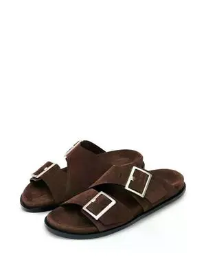 ALOHAS Alba Buckle Strap Sandals - Brown