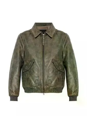 ALLSAINTS Marland Leather Aviator Jacket - Brown