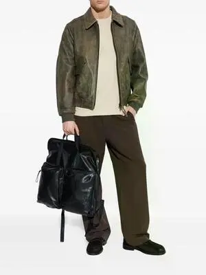 ALLSAINTS Marland Leather Aviator Jacket - Brown