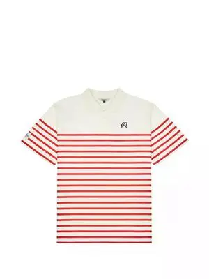 MALBON Striped-pattern Polo Shirt - Neutrals