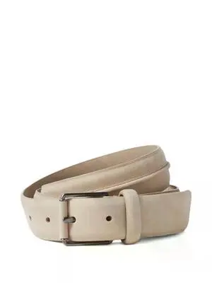 Zegna Nubuck Leather Belt - Neutrals