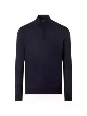 Zegna Mélange Zip Mock-neck Sweater