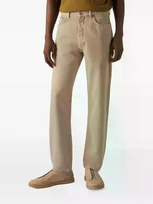 Zegna Roccia Cotton Trousers - Neutrals