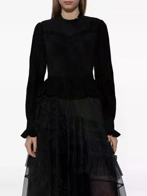 ALLSAINTS Smocked Ruffled Top