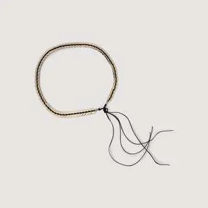 Sandro Jewelry Belt With Leather Tie - Silver