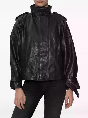 ALLSAINTS High-neck Leather Jacket