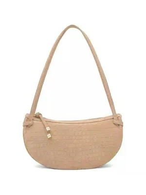 TOUS Embossed Halfmoon Shoulder Bag