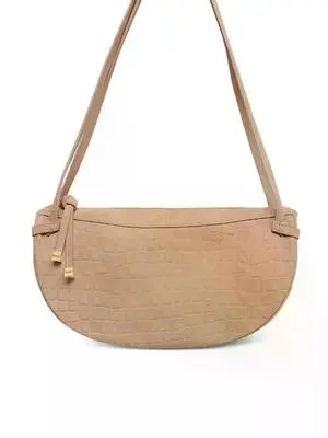 TOUS Embossed Halfmoon Shoulder Bag