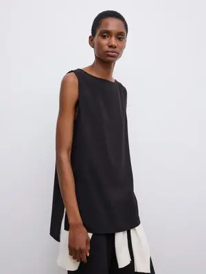 HOUSE OF DAGMAR Sleeveless Crepe Top