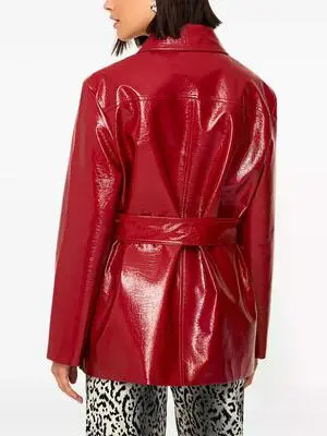 KITRI Beatrix Vinyl Belted Jacket