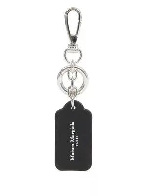 MAISON MARGIELA Logo-plaque Keyring - Black