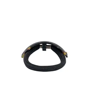 Alexandre De Paris Notre Dame Acetate Ponytail Holder - Black Tortoiseshell