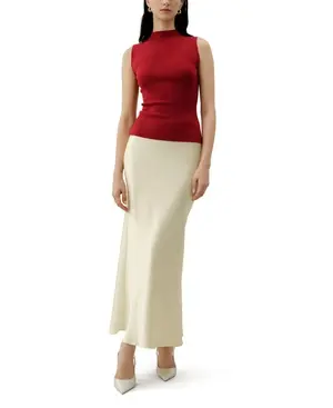 Lilysilk Seamless Sleeveless Knit Wool Vest - Red