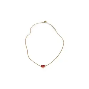 Miu Miu Metal Necklace - Gold/red