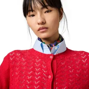 Miu Miu Lace-effect Cashmere Cardigan