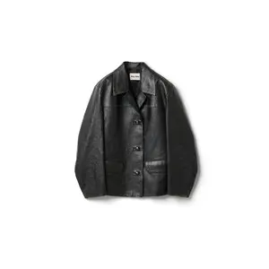 Miu Miu Leather Jacket - Black