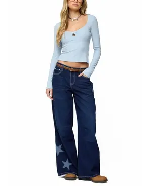 EDIKTED Keyhole Cutout Top