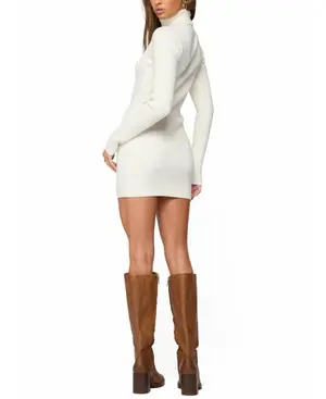 EDIKTED Ribbed Knit Mini Dress