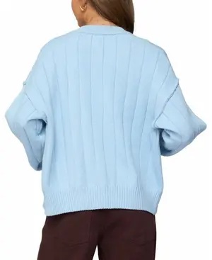 EDIKTED Joanie Wide Ribbed Knit Cardigan