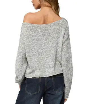 EDIKTED Off-the-shoulder Sweater - Gray