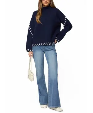 EDIKTED Indah Oversized Sweater With Contrast Stitching