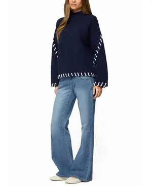 EDIKTED Indah Oversized Sweater With Contrast Stitching
