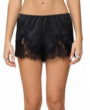 EDIKTED Lacey Satin Effect Shorts