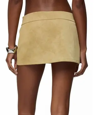 EDIKTED Roney Mini Skort With Studded Details - Tan