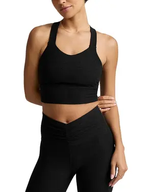 Beyond Yoga Spacedye Twist Cropped Tank - Darkest Night